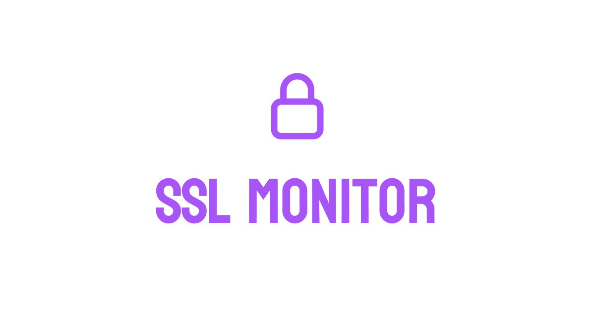 SSL Monitor - Free SSL Certificate Monitoring Tool